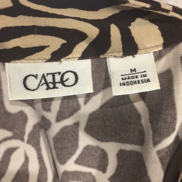 Cato | Tops | Cato Medium Giraffe Safari Print Ruffled Medium | Poshmark
